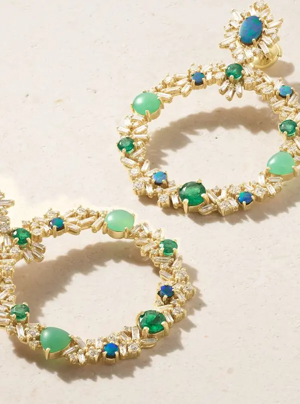 SUZANNE KALAN 18-karat Multi-stone Earrings