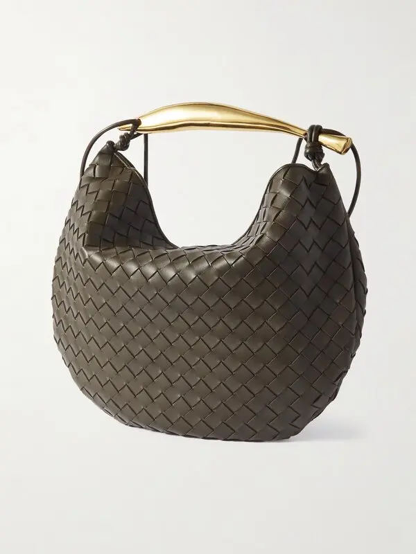 Bottega Veneta Medium Intrecciato Leather Sardine Shoulder Bag - Green