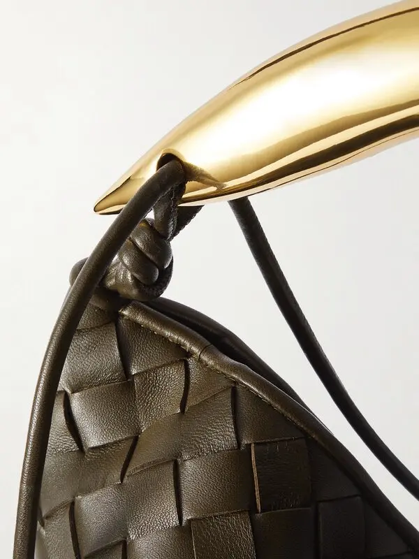 Bottega Veneta Medium Intrecciato Leather Sardine Shoulder Bag - Green