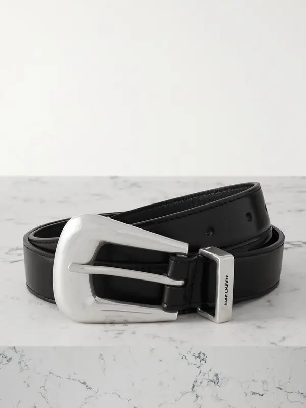 Saint Laurent Leather Belt - Black