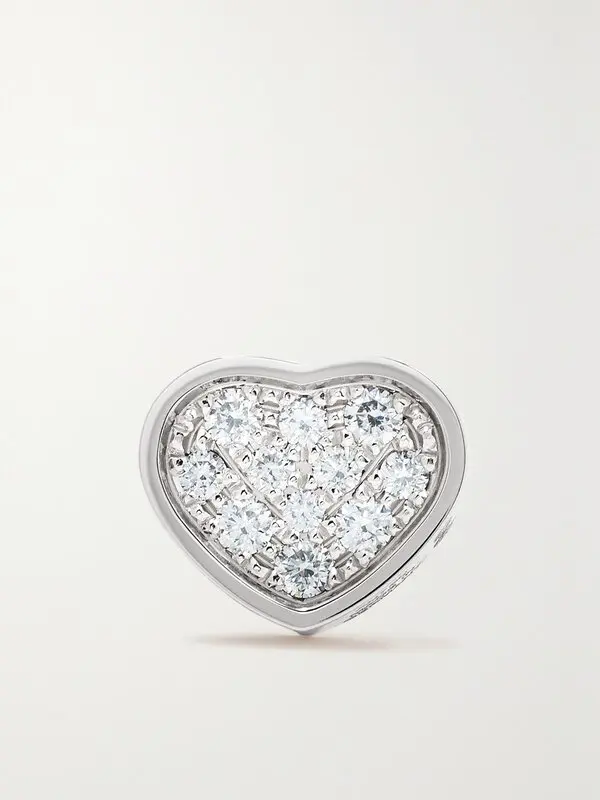 Chopard My Happy Hearts 18-karat Diamond Single Stud Earring - Silver