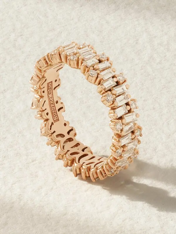 SUZANNE KALAN 18-karat Rose Diamond Ring - Gold