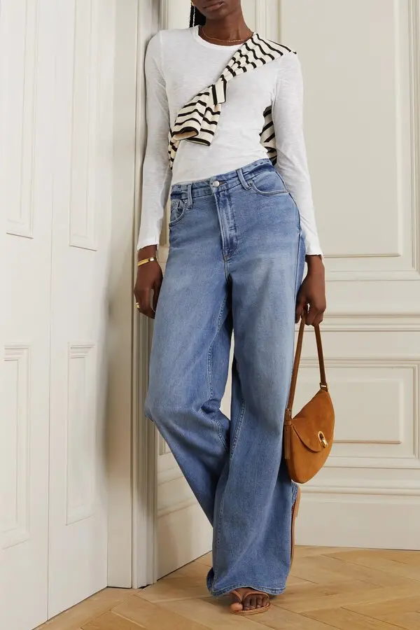 JAMES PERSE Slub Cotton Top - White