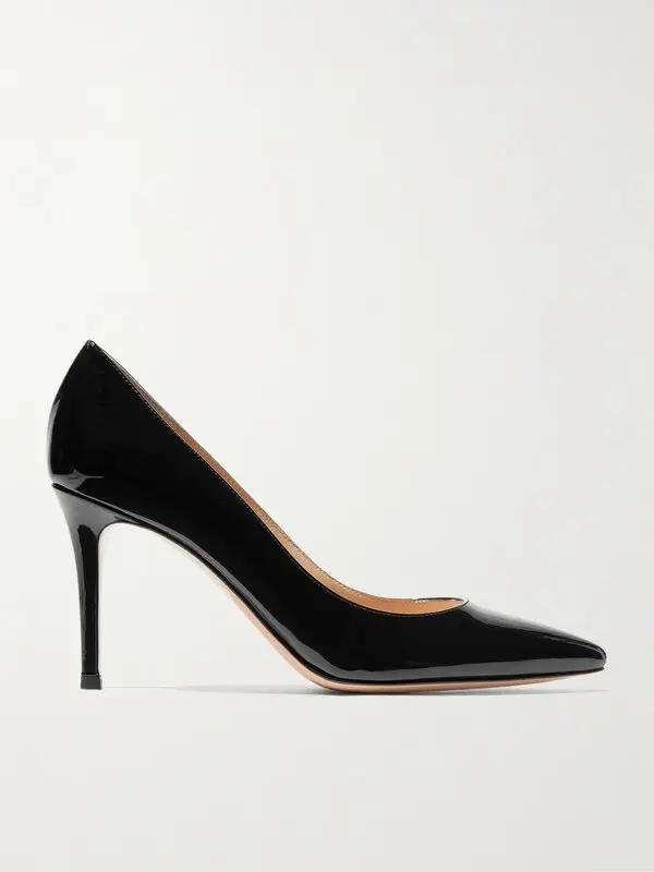 GIANVITO ROSSI 85 Patent-leather Pumps - Black