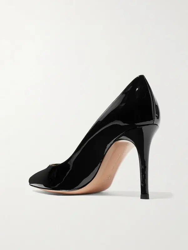 GIANVITO ROSSI 85 Patent-leather Pumps - Black