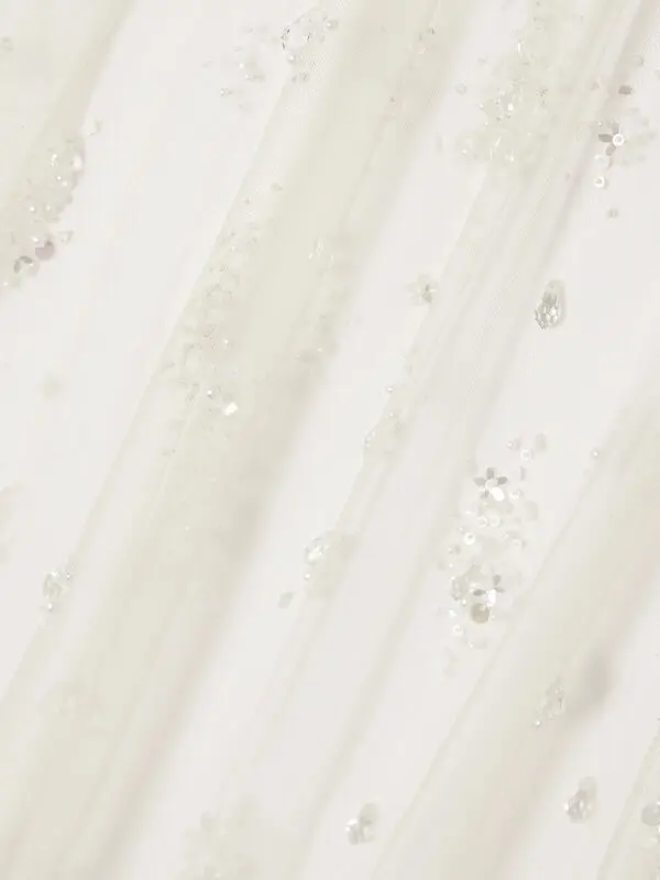 Safiyaa Edith Embellished Tulle Veil
