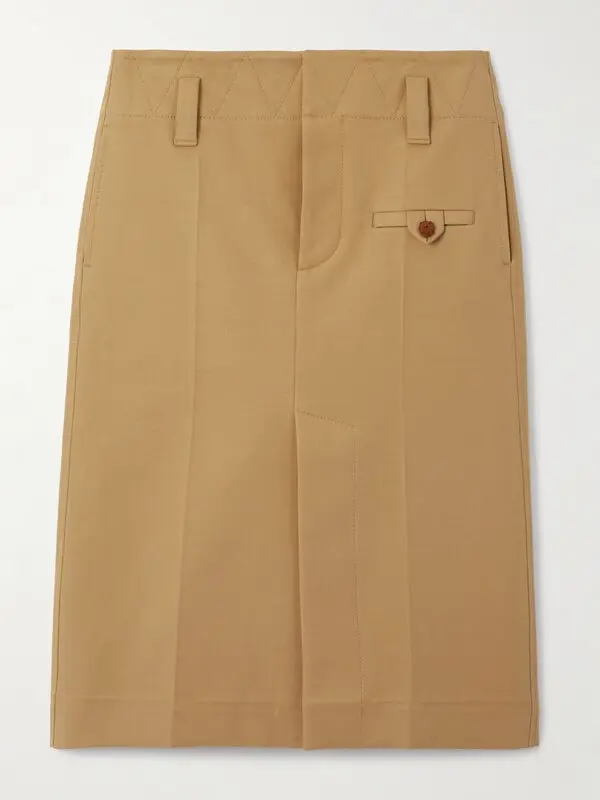 Bottega Veneta Cotton-canvas A-line Skirt