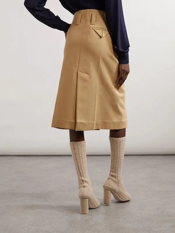 Bottega Veneta Cotton-canvas A-line Skirt