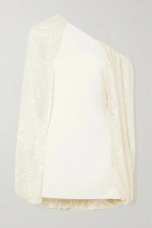 Safiyaa Janie One-shoulder Mini Dress - White