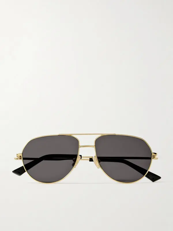 Bottega Veneta Aviator-style Sunglasses - Gold