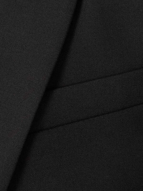 Another Tomorrow Grain De Poudre Wool Blazer