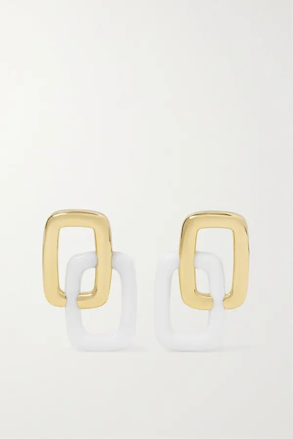 EMILY P. WHEELER Bernadette Peggy Stud 18-karat Agate Earrings - Gold