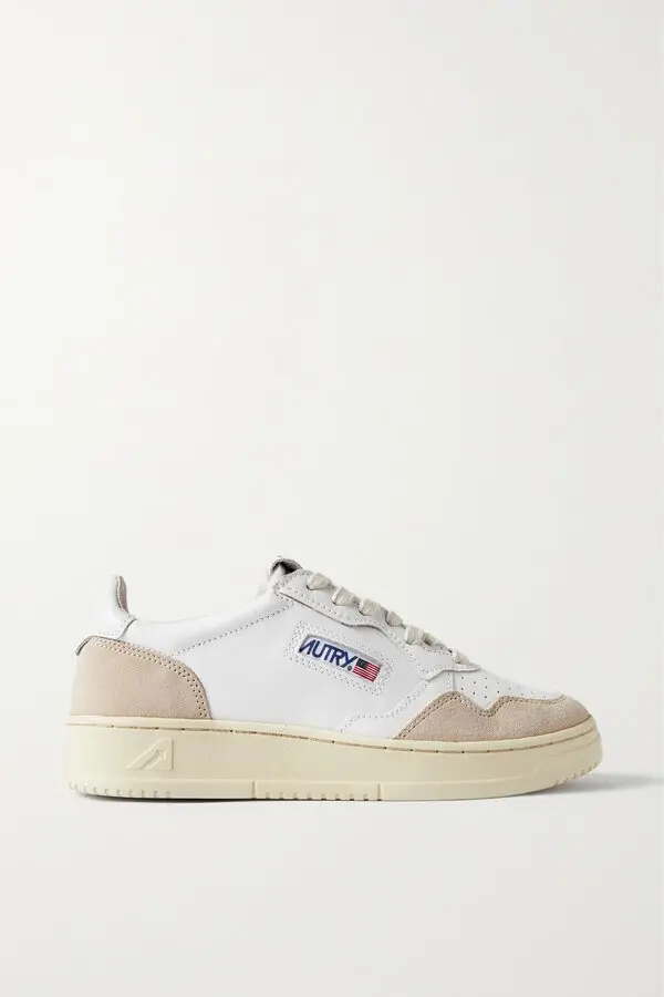AUTRY Medalist Low Leather And Suede Sneakers - White