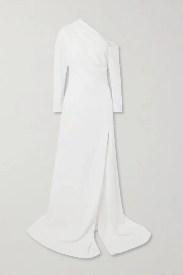 16Arlington Adelaide One-shoulder Crepe Gown