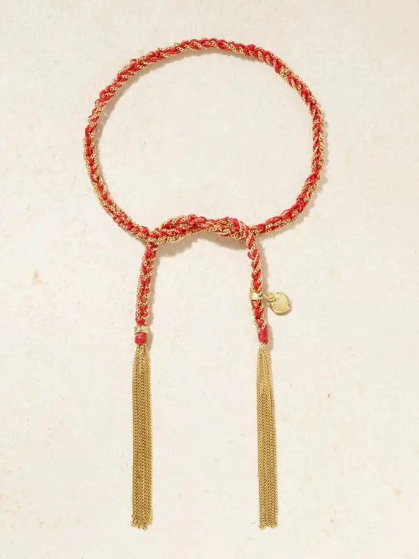 Carolina Bucci 18-karat And Silk Bracelet - Gold