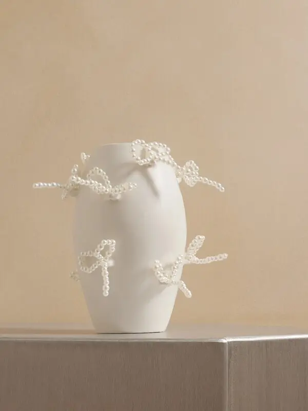 Completedworks Embellished Ceramic Vase - White