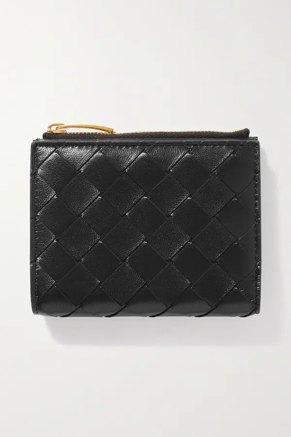Bottega Veneta Intrecciato Leather Wallet - Black