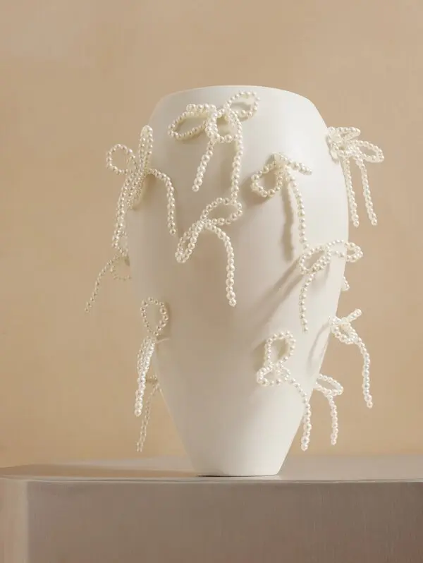 Completedworks Large Embellished Ceramic Vase - White