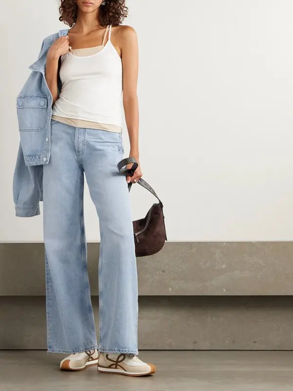 AGOLDE Dame High-rise Wide-leg Jeans