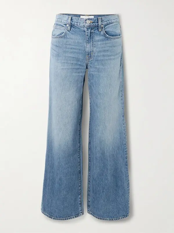 SLVRLAKE Selena Mid-rise Wide-leg Jeans - Blue