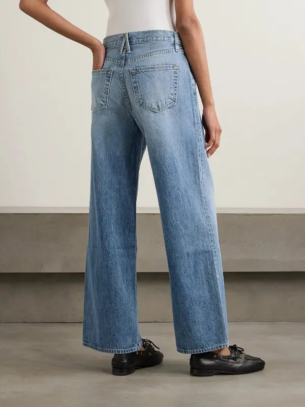 SLVRLAKE Selena Mid-rise Wide-leg Jeans - Blue