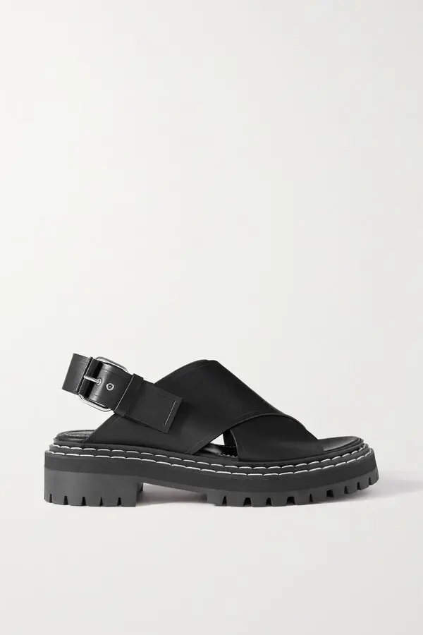Proenza Schouler Leather Slingback Sandals