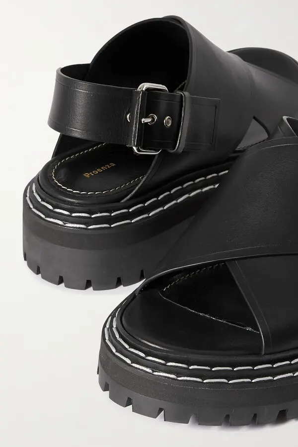 Proenza Schouler Leather Slingback Sandals