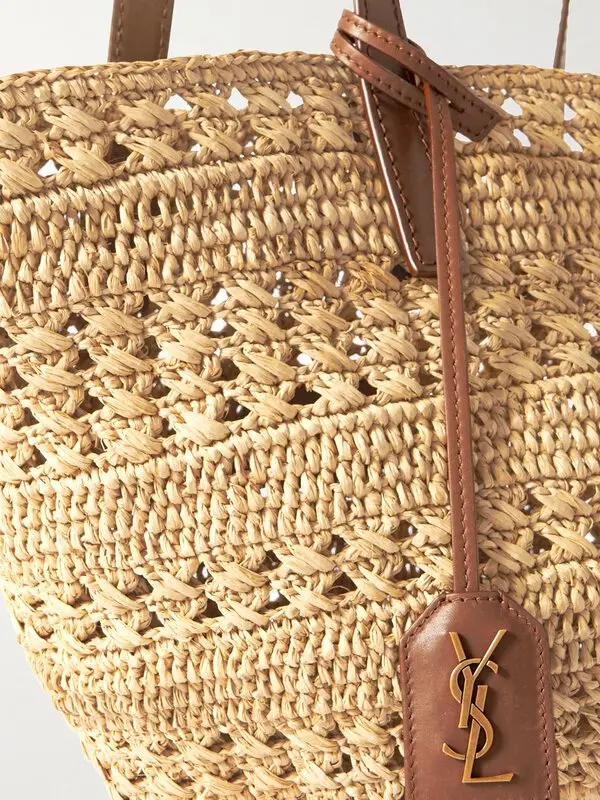Saint Laurent Panier Small Raffia Tote