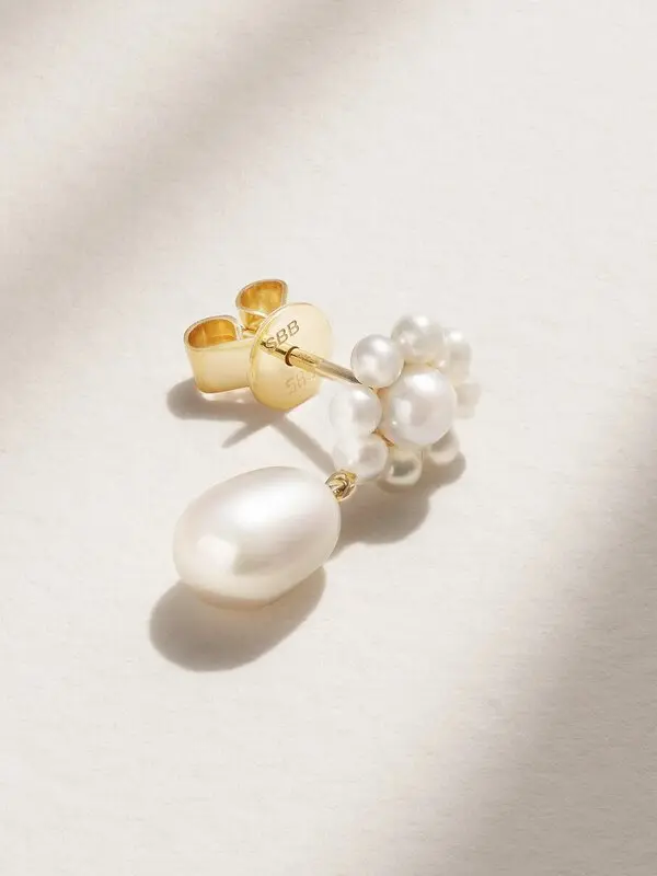 Sophie Bille Brahe Chambre De Fleur Pearl Earring - White