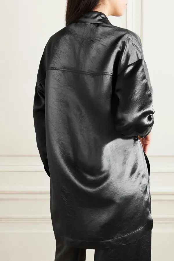 Max Mara Leisure Bacio Crinkled-satin Shirt