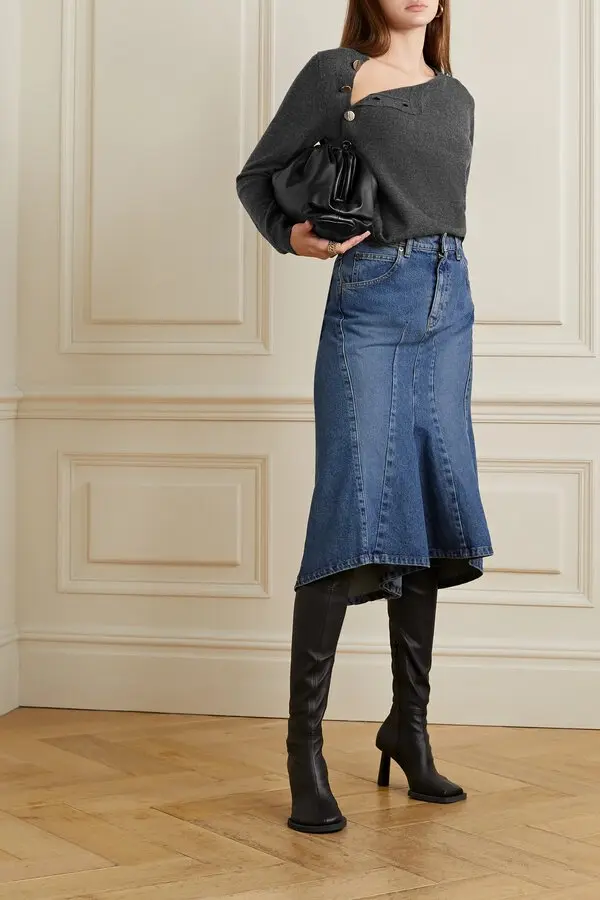 Altuzarra Minamoto Button-embellished Cashmere Sweater - Gray