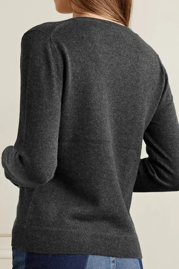 Altuzarra Minamoto Button-embellished Cashmere Sweater - Gray