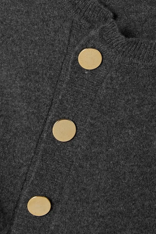 Altuzarra Minamoto Button-embellished Cashmere Sweater - Gray