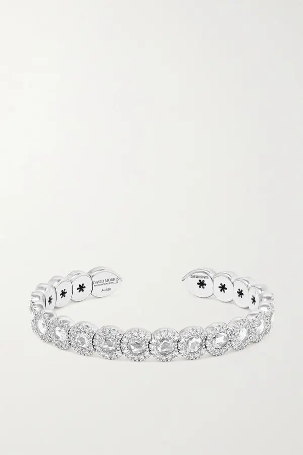 DAVID MORRIS 18-karat White Diamond Cuff - Gold