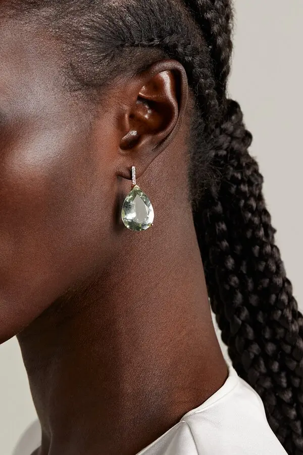 Mateo 14-karat Gold Amethyst And Diamond Earrings