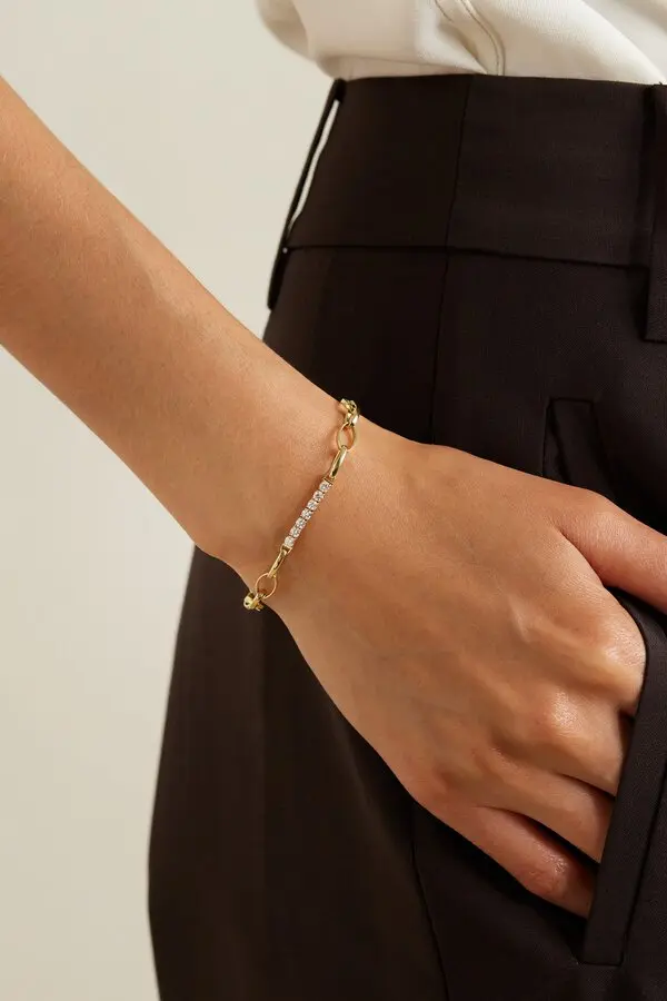JENNIFER MEYER Medium Edith 18-karat Diamond Bracelet