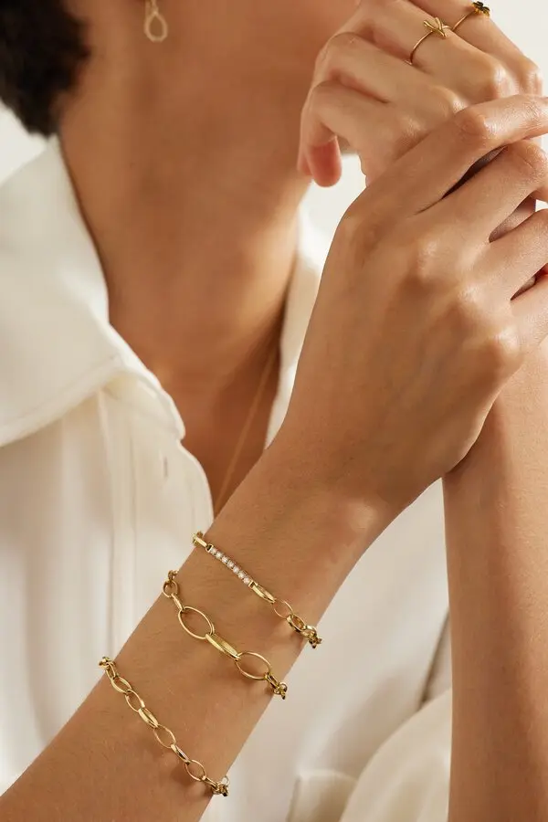 JENNIFER MEYER Medium Edith 18-karat Diamond Bracelet