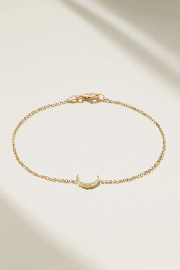 JENNIFER MEYER Mini Carson 18-karat Diamond Bracelet - Gold