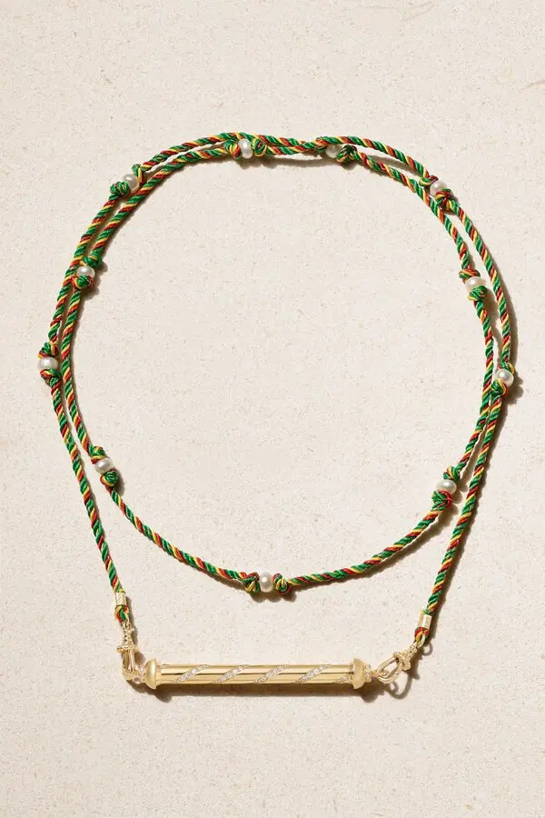 MARIE LICHTENBERG Candy Cane Necklace - Gold