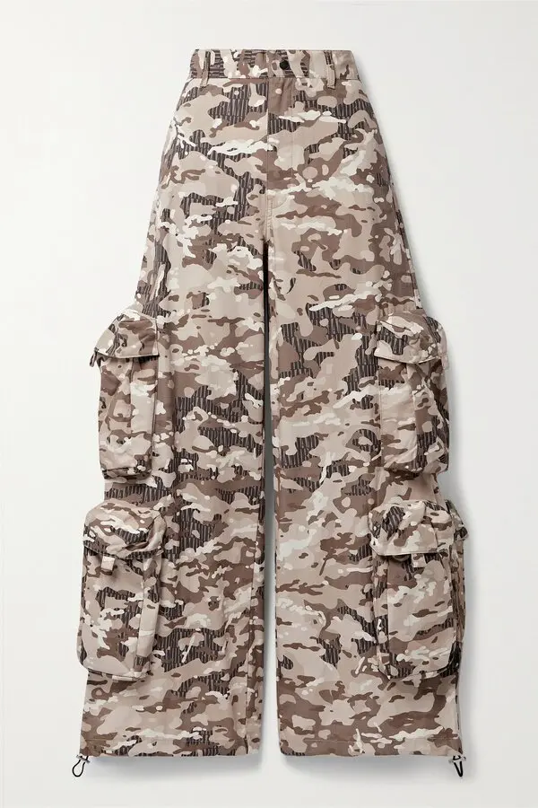 Amiri Camouflage-print Wide-leg Cargo Pants - Brown