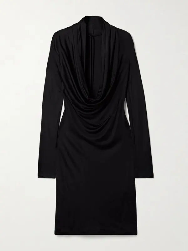 Helmut Lang Draped Satin-jersey Midi Dress
