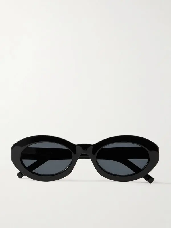 Saint Laurent Oval-frame Sunglasses - Black