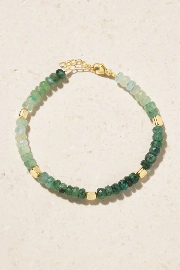 Jia Jia Jumbo 14-karat Gold Emerald Bracelet - Green