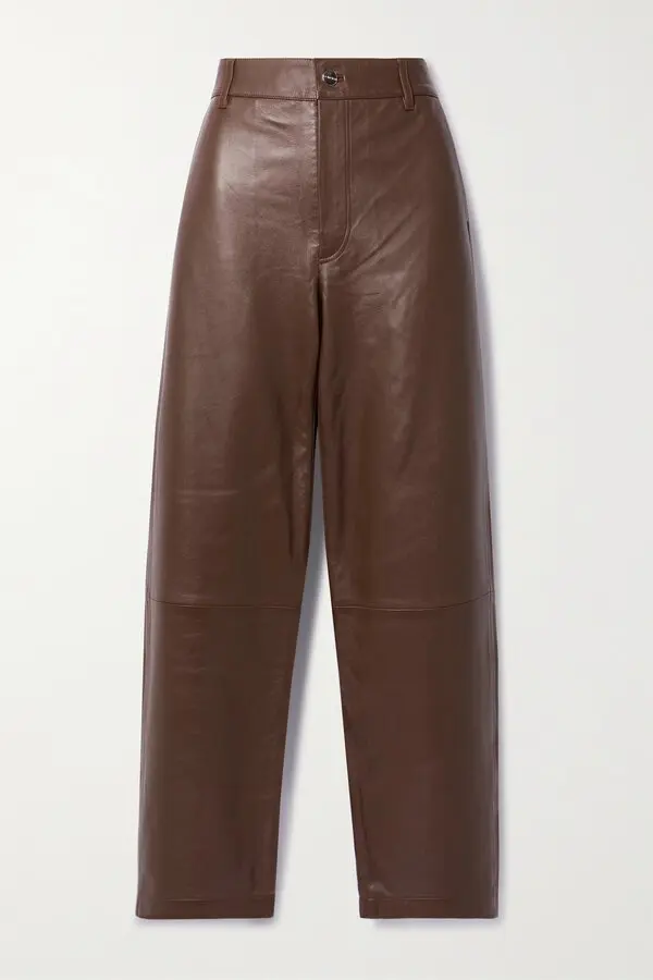 GOLDSIGN Trey Straight-leg Leather Pants
