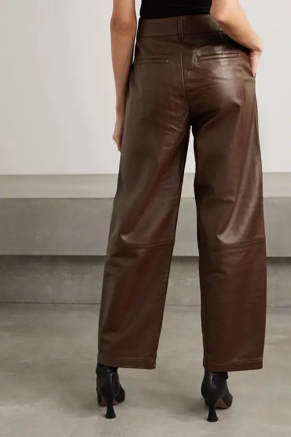 GOLDSIGN Trey Straight-leg Leather Pants