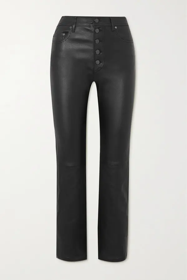 JOSEPH Den Cropped Leather Pants