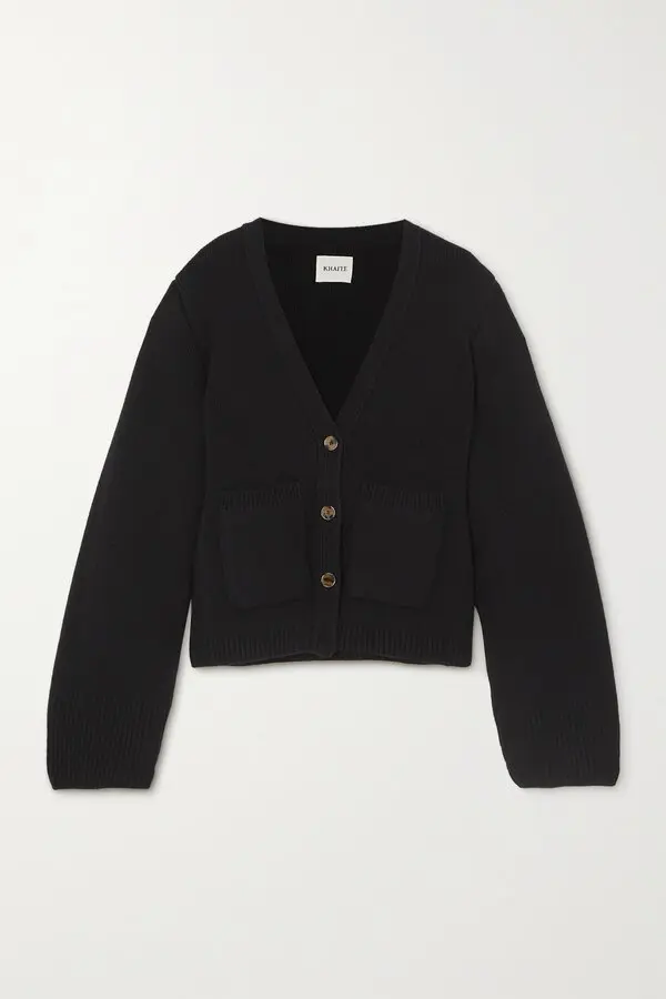 Khaite Scarlet Cashmere-blend Cardigan - Black
