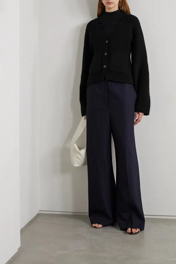 Khaite Scarlet Cashmere-blend Cardigan - Black
