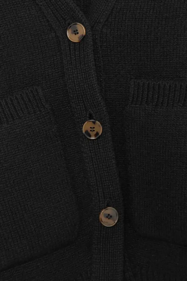 Khaite Scarlet Cashmere-blend Cardigan - Black
