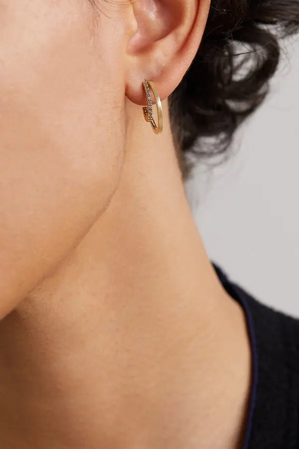 JENNIFER MEYER Double Hoop Diamond Earrings